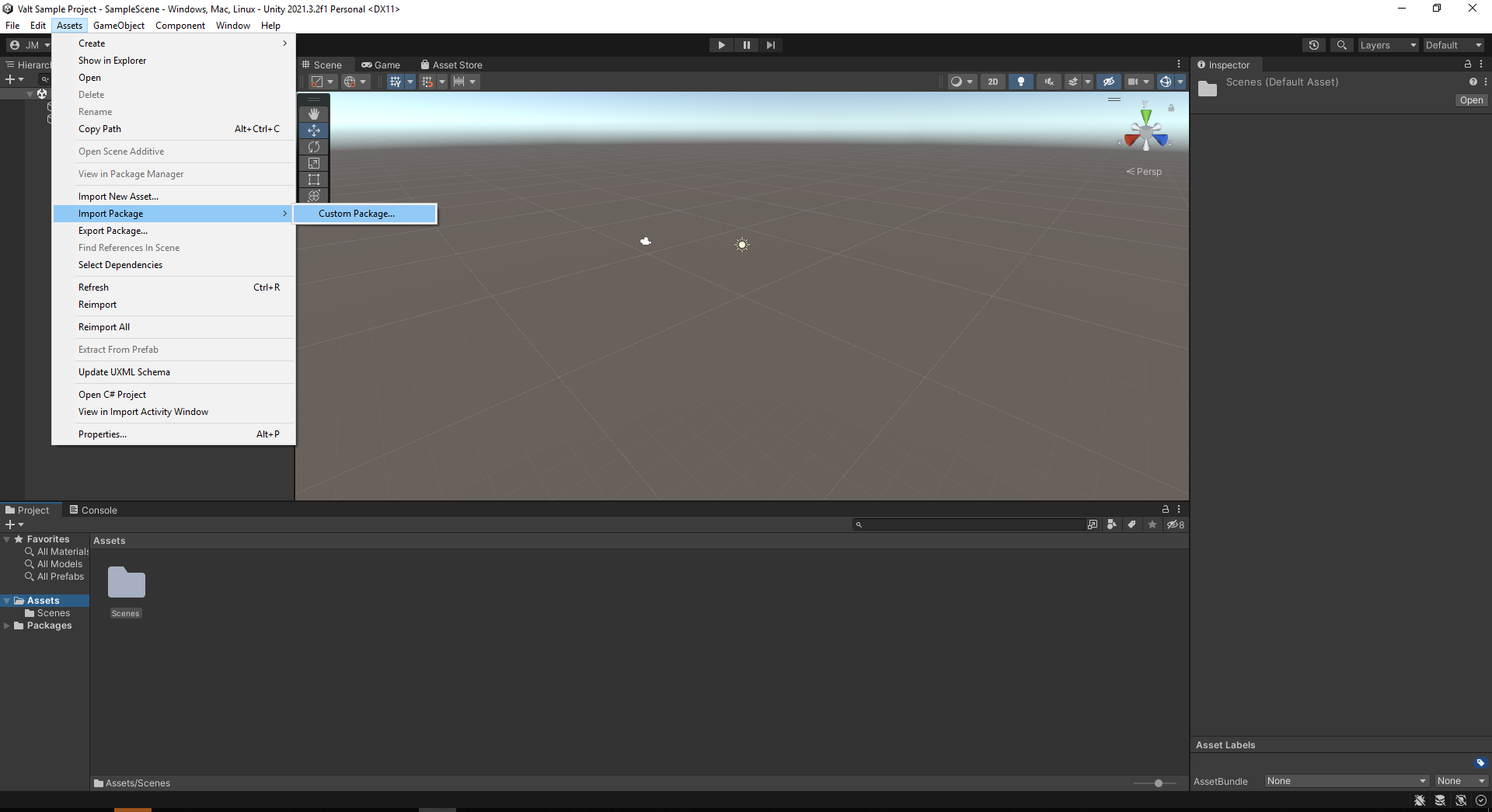 Step 5: Import RFOX VALT Unity SDK unitypackage – RFOX