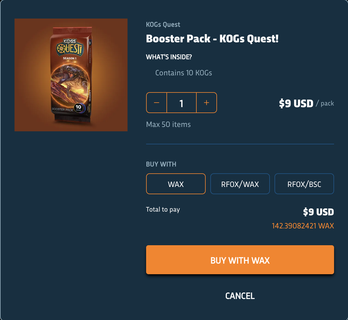 Buying KOGs – RFOX